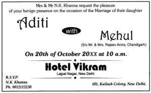 Invitation and Replies Class 12 Format, Examples – NCERT MCQ