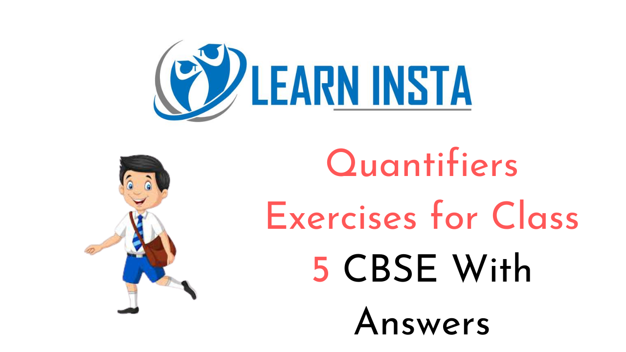 Quantifiers Exercise For Class 5 CBSE With Answers NCERT MCQ