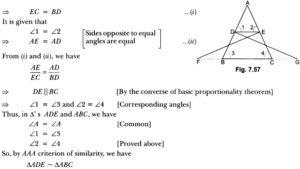 Triangles Class 10 Extra Questions Maths Chapter 6 with Solutions ...