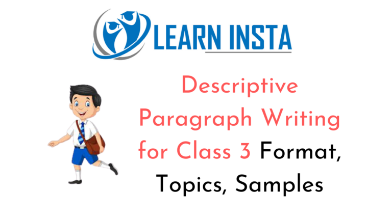 Descriptive Paragraph Writing for Class 3 CBSE Format, Topics, Examples ...