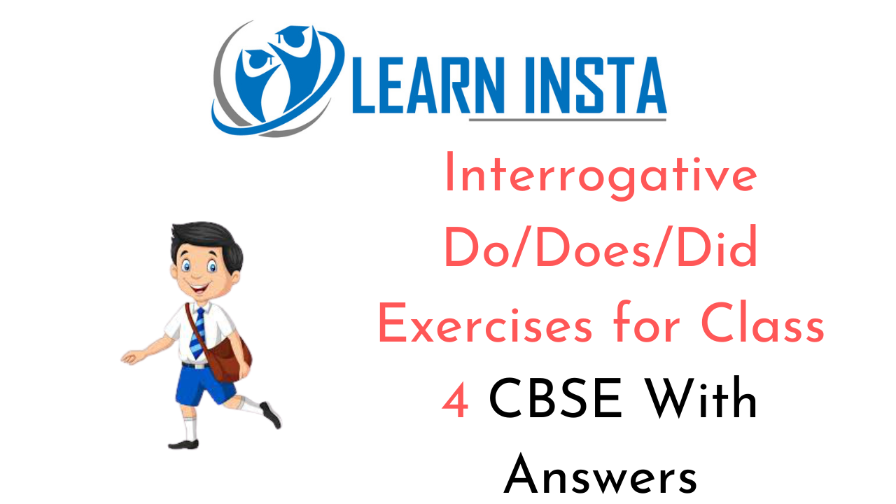 Online Education For Do Does Did Exercises For Class 4 CBSE With 