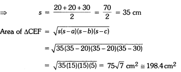Heron’s Formula Class 9 Extra Questions Maths Chapter 12 with Solutions ...