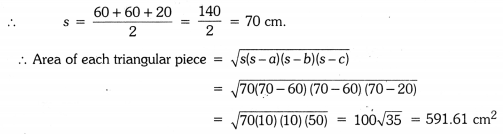 Heron’s Formula Class 9 Extra Questions Maths Chapter 12 with Solutions ...