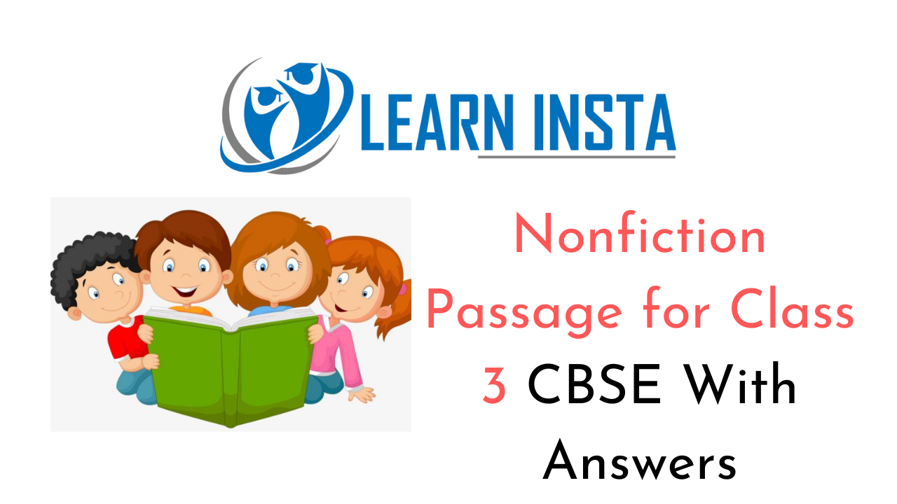 Nonfiction Passages For Class 3 CBSE With Answers NCERT MCQ