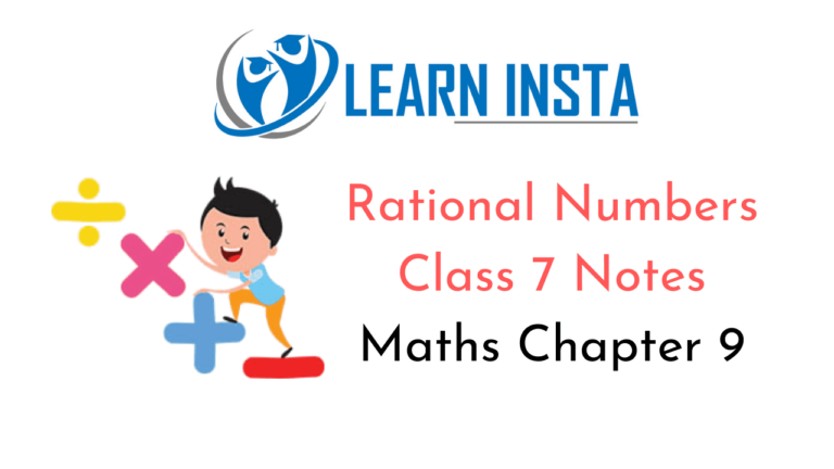Rational Numbers Class 7 Notes Maths Chapter 9 NCERT MCQ