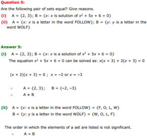 NCERT Solutions for Class 11 Maths Chapter 1 Sets Ex 1.2 – NCERT MCQ