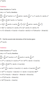 NCERT Solutions for Class 12 Maths Chapter 5 Continuity and Differentiability Ex 5.7 – NCERT MCQ