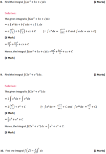 NCERT Solutions for Class 12 Maths Chapter 7 Integrals Ex 7.1 – NCERT MCQ