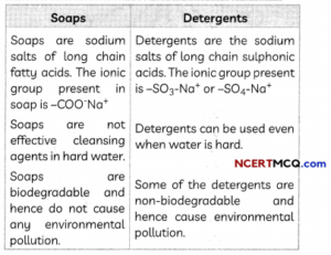 Soaps and Detergents Definitions, Equations and Examples – NCERT MCQ