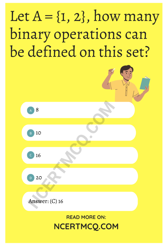 Relations and Functions Class 12 MCQ Online Test With Answers Questions ...