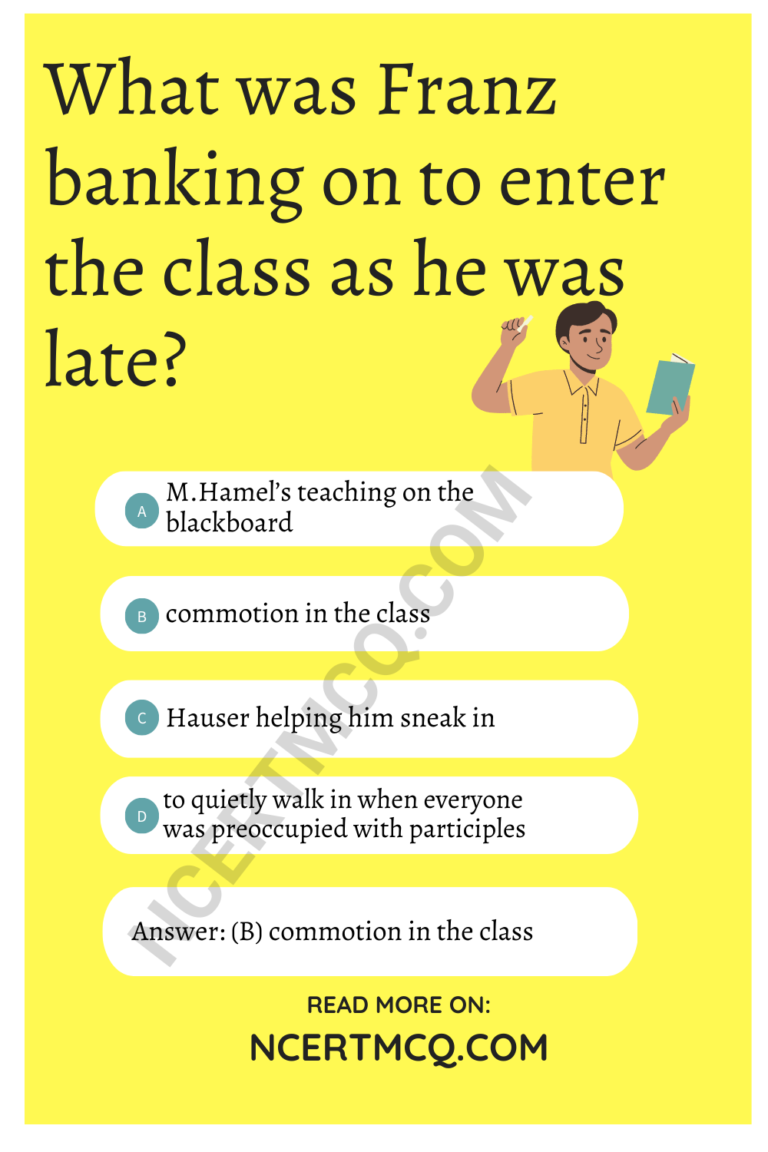 The Last Lesson Class 12 MCQ Questions with Answers English Chapter 1 ...