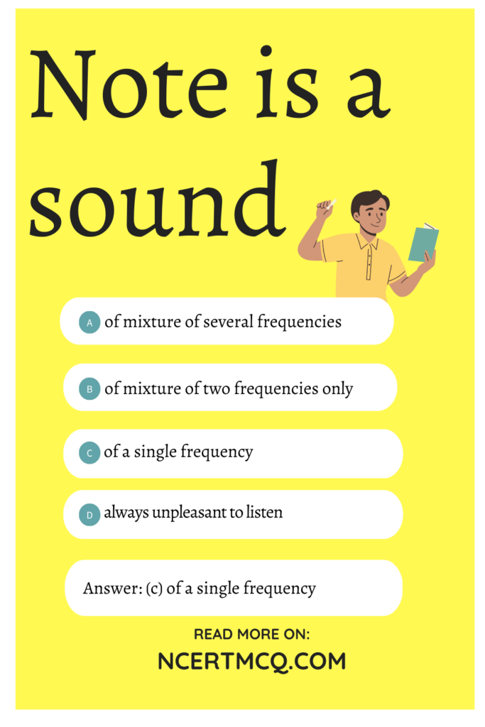 Sound Class 9 MCQ Online Test With Answers Questions – NCERT MCQ