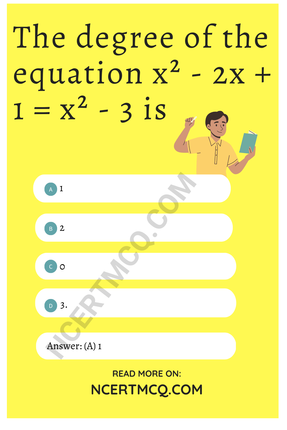 MCQ Questions for Class 8 Maths Chapter 2 Linear Equations in One ...