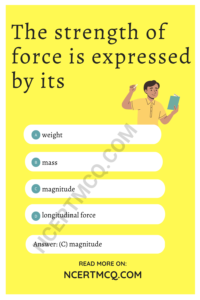 Force and Pressure Class 8 MCQ Online Test With Answers Questions ...